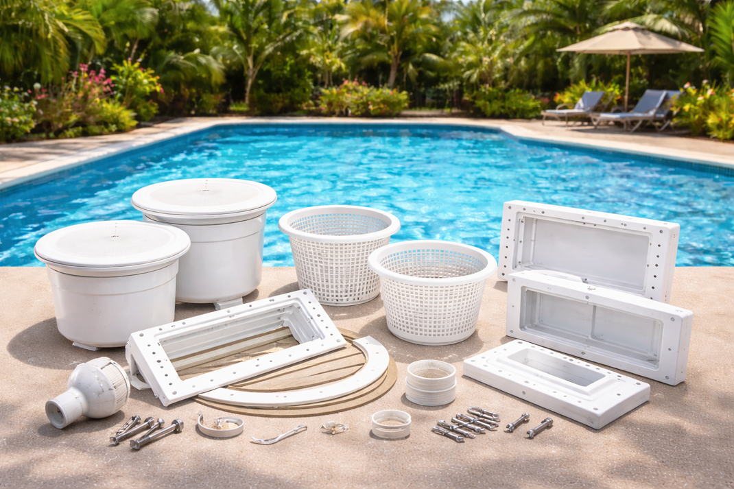 Pool Skimmer Parts | Lids, Baskets, Weirs & Gaskets – Aqua Terra Backyard