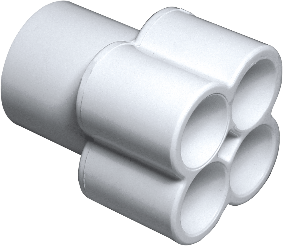Waterway Plastics 806105120243 1" x (4) 1/2" S Ports Spa Manifold ...