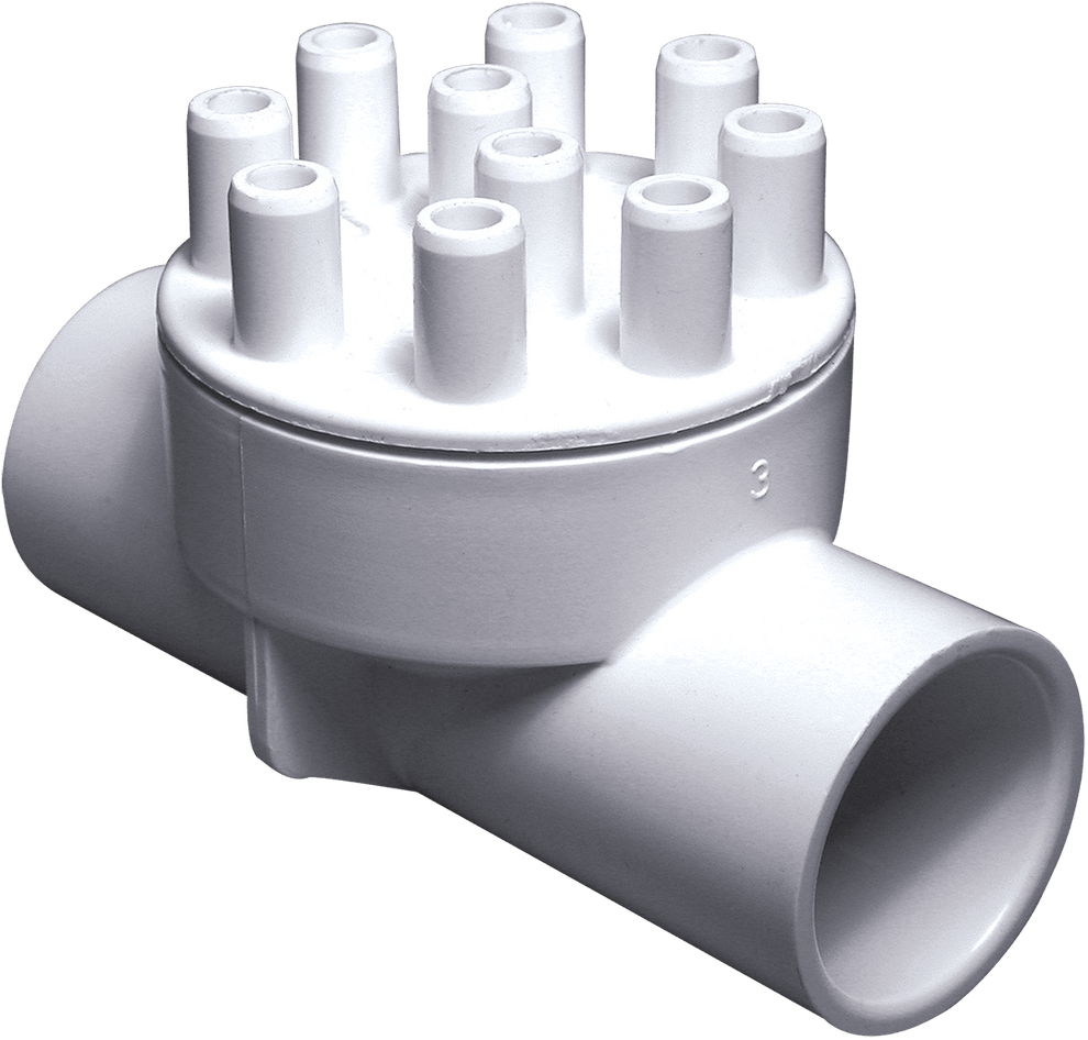 Waterway Plastics 806105120786 – 10 Port Flow Thru Manifold – 1 Inch S ...